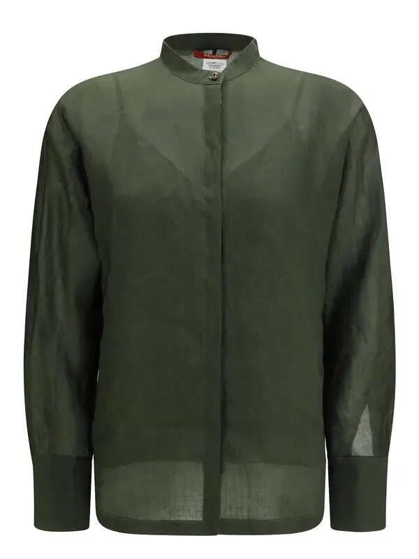 Max Mara Baldi Ramié Canvas Shirt - Green