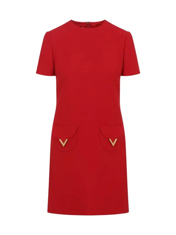 Valentino Garavani Wool Mini Dress - Red