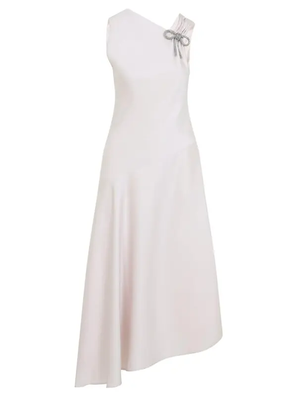 JIL SANDER Asymmetric Dress With Diagonal Cut - Multicolor