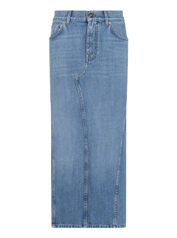 Givenchy Denim Midi Skirt - Blue
