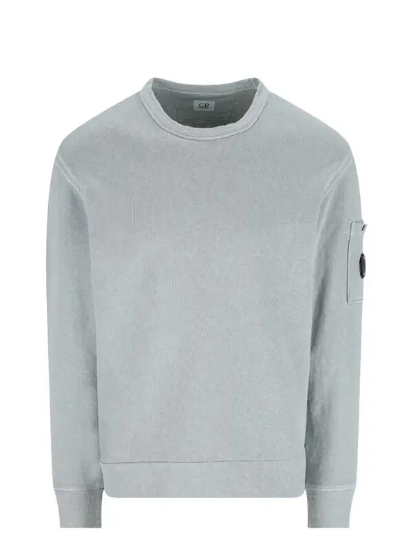 C.P. COMPANY Cotton Crewneck Sweatshirt With Patch Pocket - Multicolor