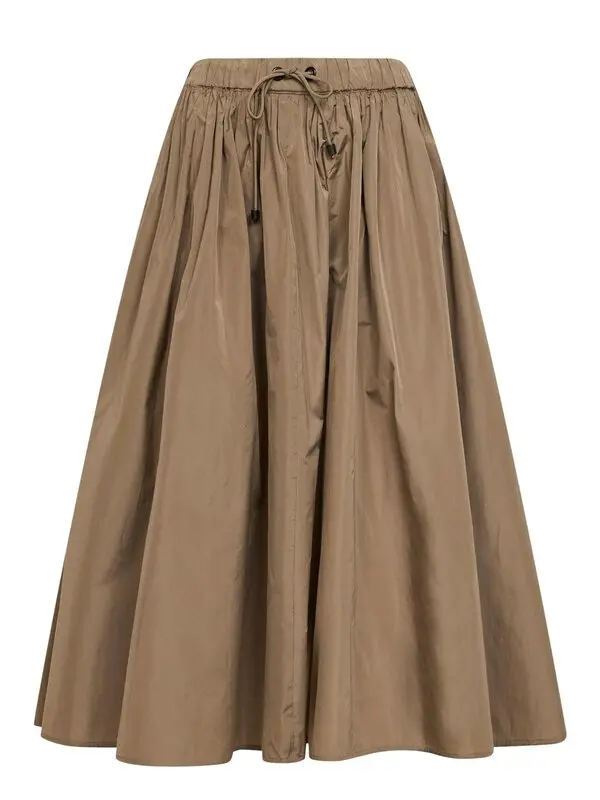 Max Mara Taffeta Midi Skirt - Multicolor