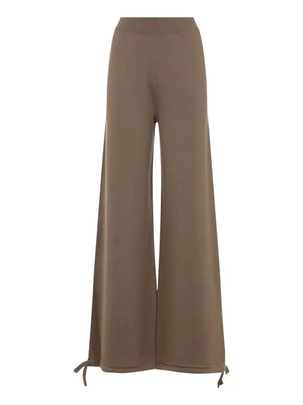 Max Mara Virgin Wool Wide-leg Pants - Multicolor