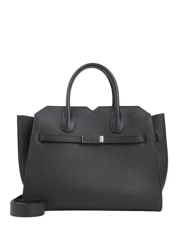 VALEXTRA Milano Media Shoulder Bag - Black