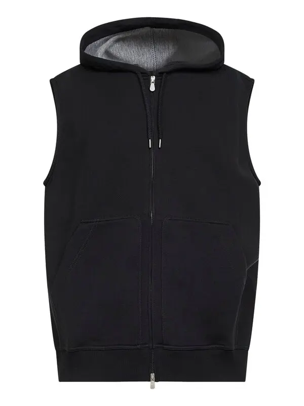 Brunello Cucinelli Double Fleece Hooded Vest - Multicolor