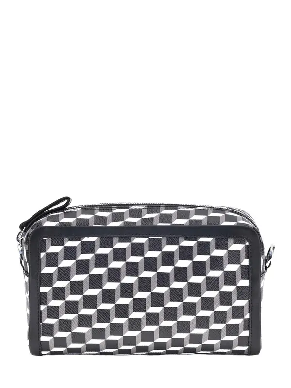 Pierre Hardy Geometric Print Leather Cube Box Shoulder Bag - Multicolor