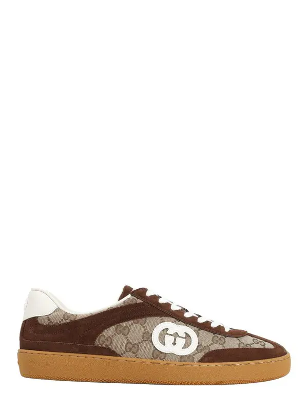 Gucci G74 Suede Leather Sneakers - Brown