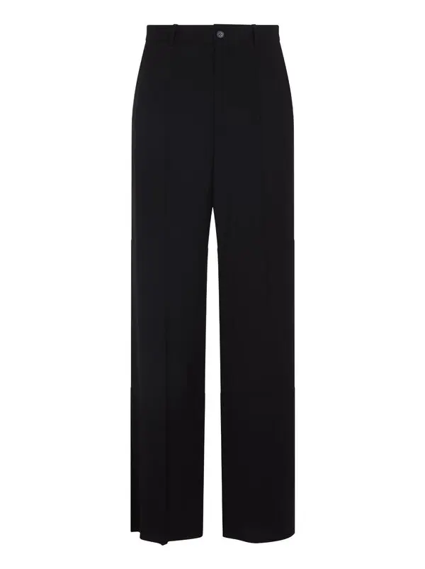 Balenciaga Tailored Wide Leg Pants - Black
