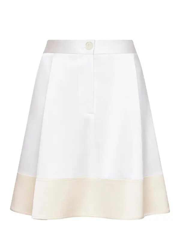 TOTEME White Satin Short Skirt - Multicolor