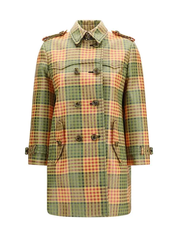 Burberry Summerside Check Trench Coat - Multicolor