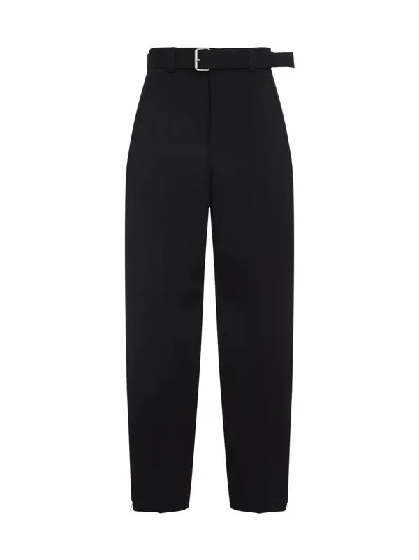 Bottega Veneta Wool Belted Trousers - Black