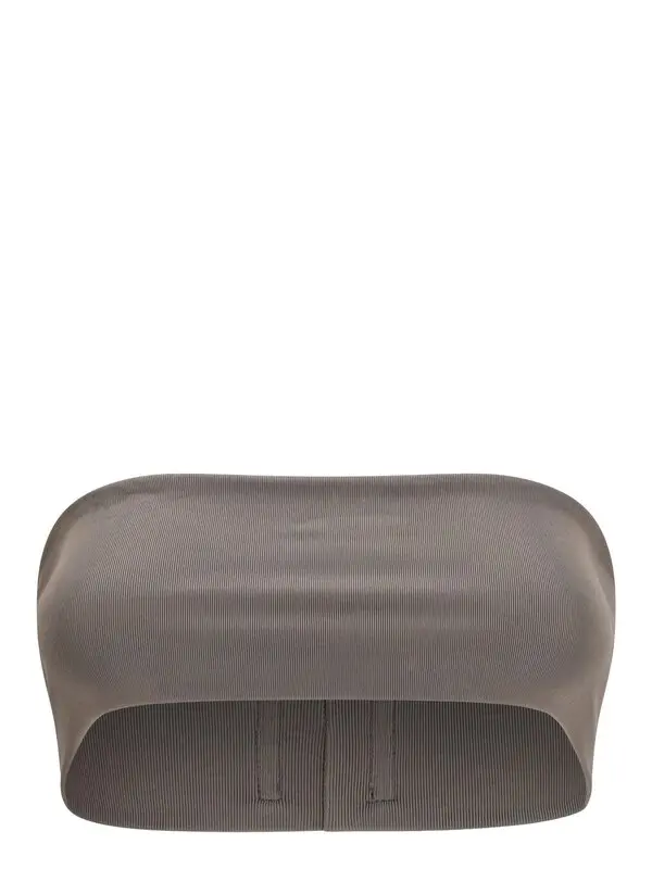 Rick Owens Stretch Knit Bandeau Top - Gray