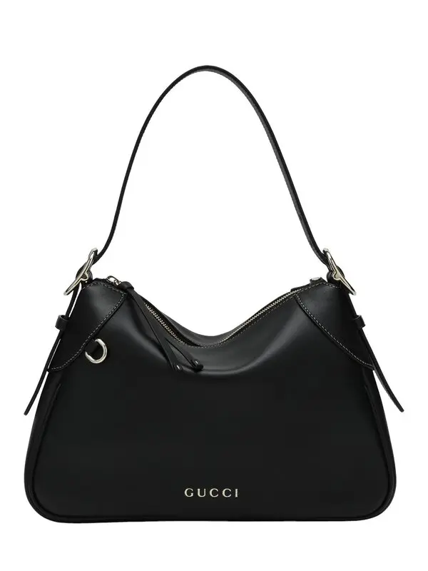 Gucci Gg Emblem Medium Shoulder Bag - Black