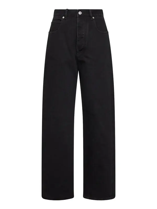 Bottega Veneta Black Denim Wide-leg Jeans - Multicolor