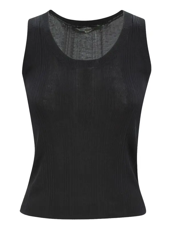 Max Mara Ribbed Tank Top - Black