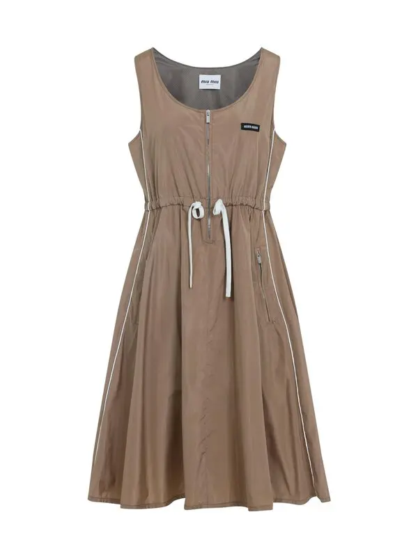 Miu Miu Sleeveless Crew Neck Mini Dress - Multicolor