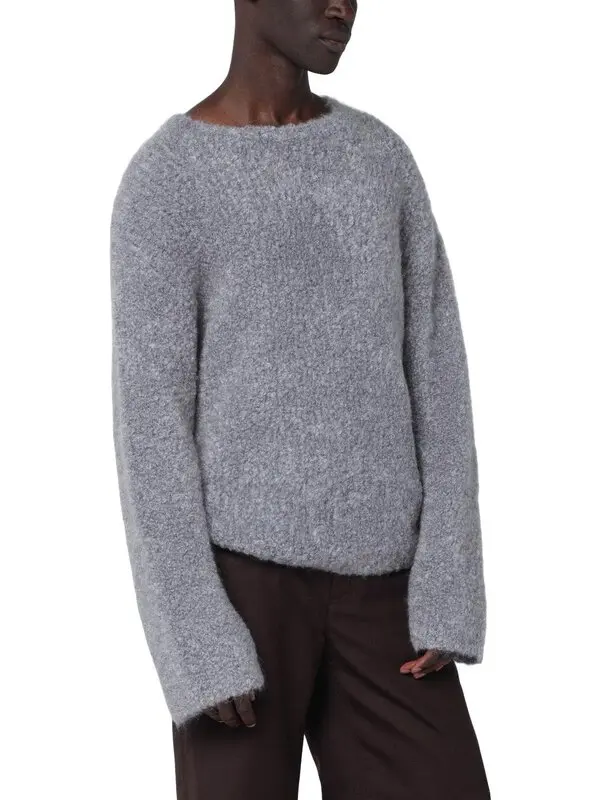 Séfr Jermaine Boucle Yarn Sweater - Gray