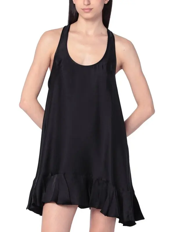ANINE BING Silk Blend Sleeveless Dress - Gray