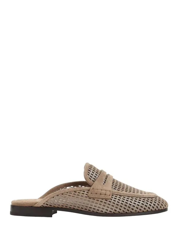 Brunello Cucinelli Suede Leather Mules - Multicolor