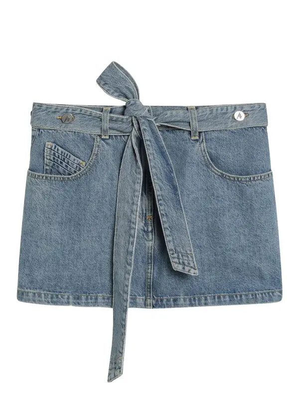 Attico Light Denim Mini Skirt - Blue