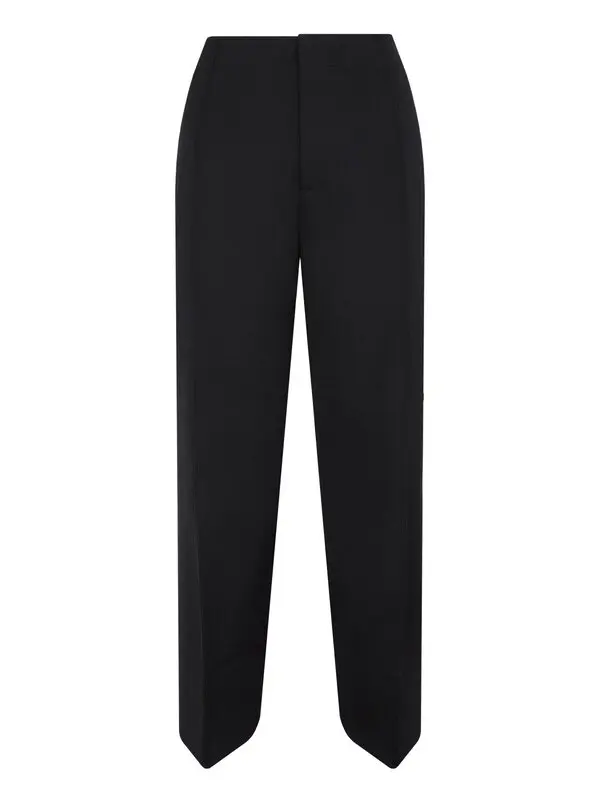 Bottega Veneta Wool Curved Shape Pant - Black