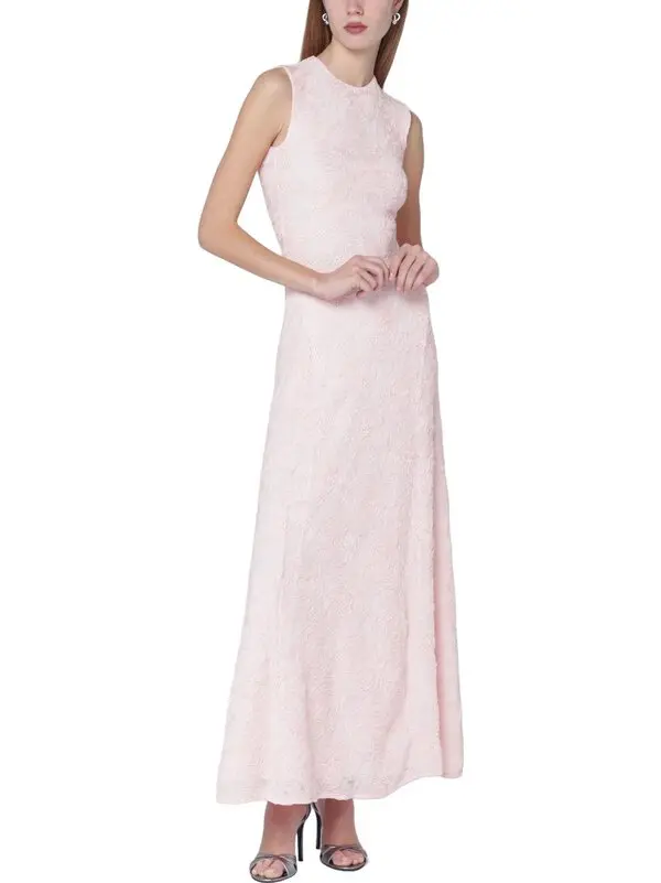 ROTATE BY BIRGER CHRISTENSEN Long Mesh Dress - Pink