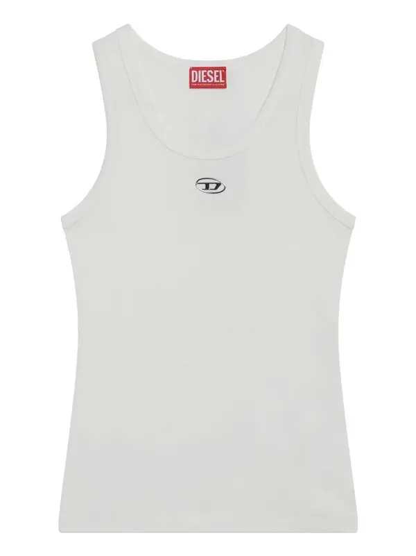 DIESEL® Ribbed Crewneck Tank Top - White