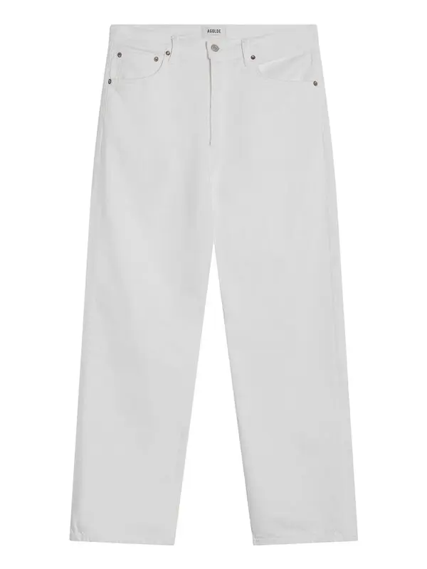 AGOLDE Regenerated Cotton Denim Straight Jeans - White