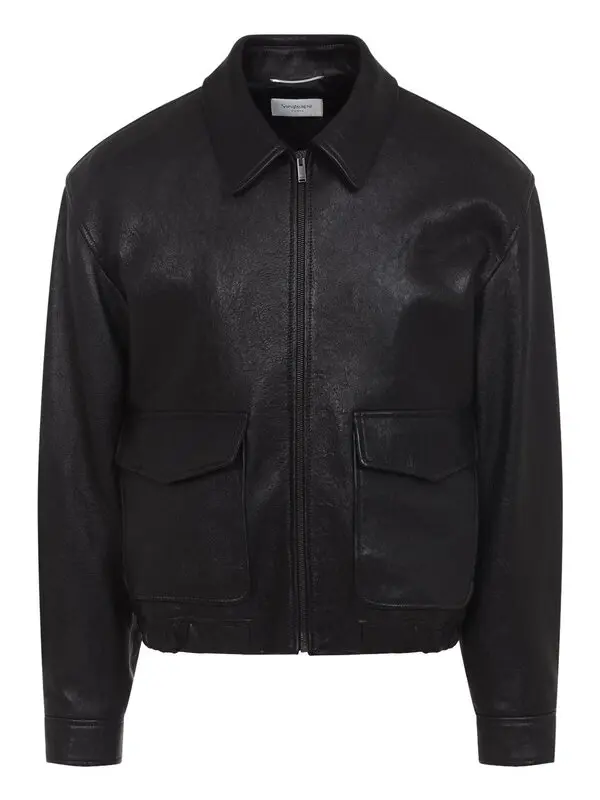 Saint Laurent Lamb Leather Jacket - Black