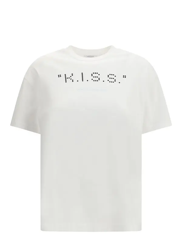 Off-White Kiss Quote Graphic T-shirt - White