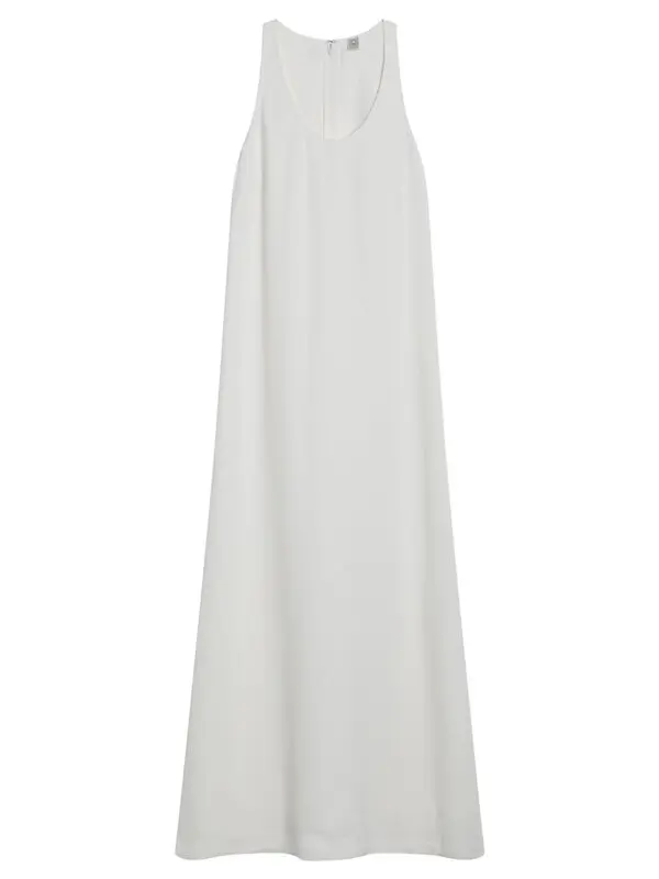 TOTEME Sleeveless Crewneck Dress - White