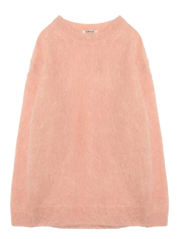 Auralee Mohair And Wool Jumper - Pink