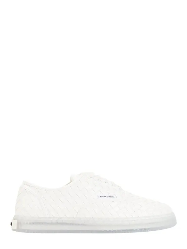Bottega Veneta Serena Intrecciato Leather Sneakers - White