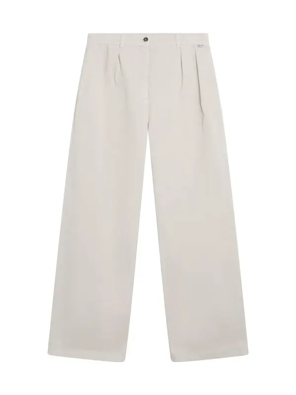 Prada Cotton Gabardine Trousers - Cream
