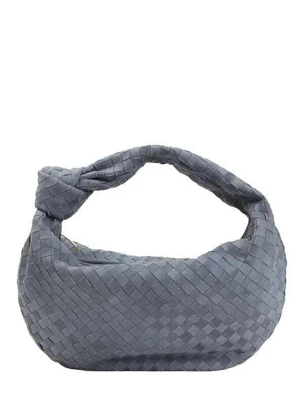 Bottega Veneta Jodie Intrecciato Suede Handbag - Blue