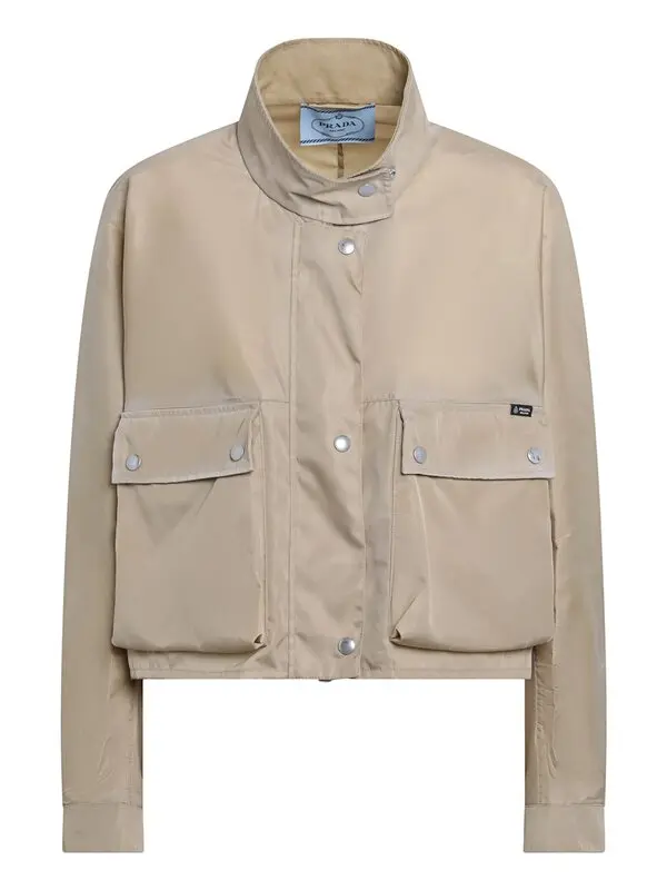 Prada Short Re-nylon Raincoat - Cream