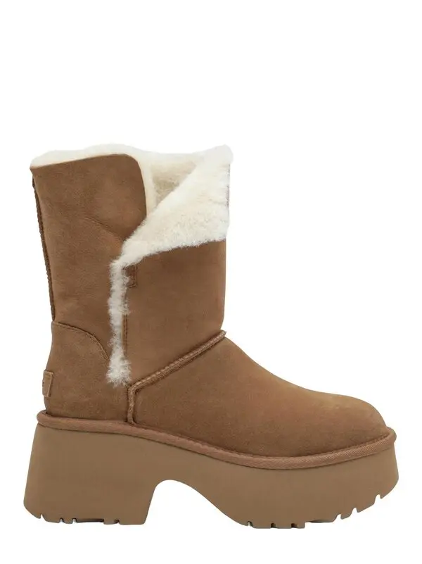 UGG Chestnut Sheepskin Boots With Foldable Shaft - Brown