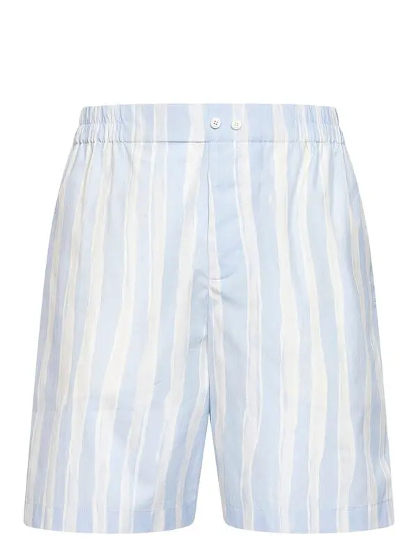 Jacquemus Striped Cotton Poplin Boxer Shorts - Multicolor