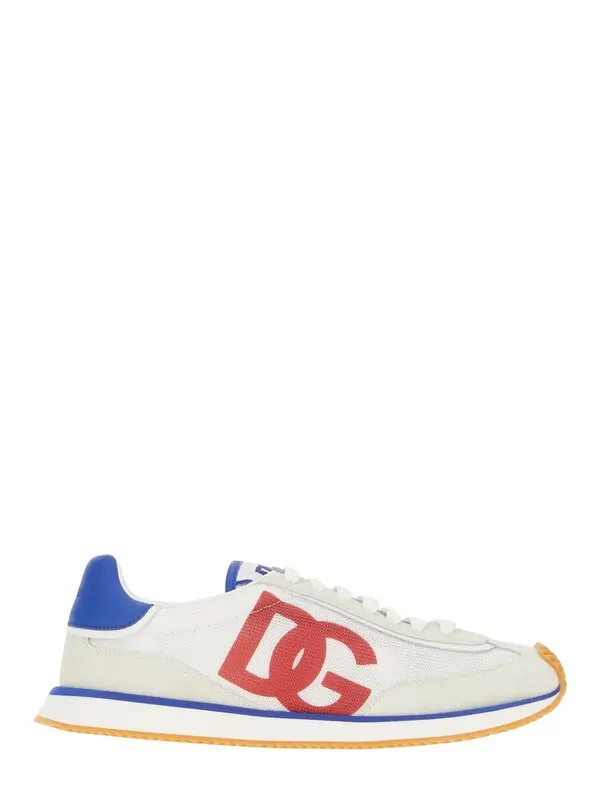 Dolce & Gabbana Lace-up Sneakers With Logo Detailing - Multicolor