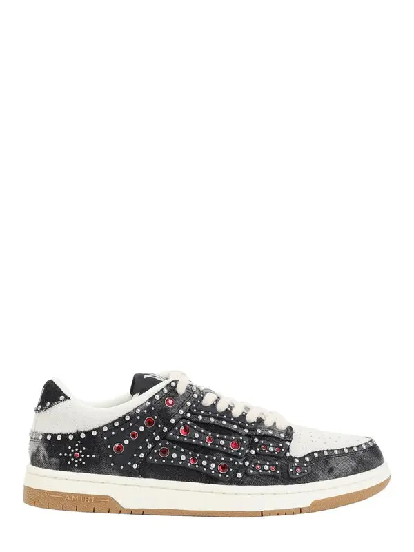 Amiri Studded Skeleton Low Top Sneakers - Black