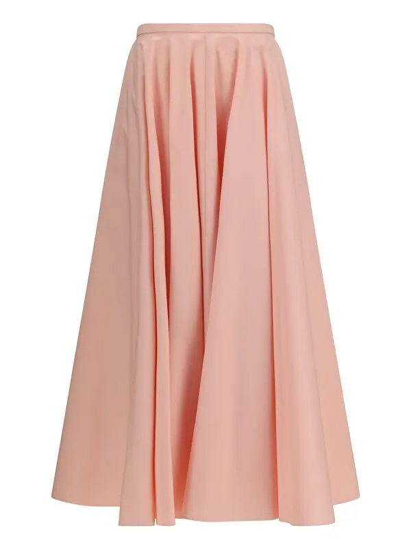 Givenchy Long Circular Cotton Poplin Skirt - Pink