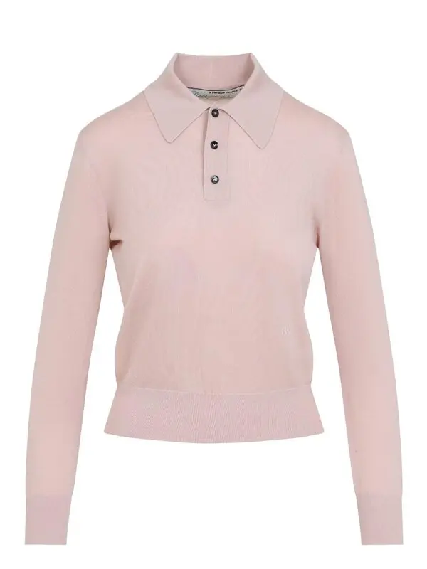 Bottega Veneta Long Sleeve Polo Top - Multicolor