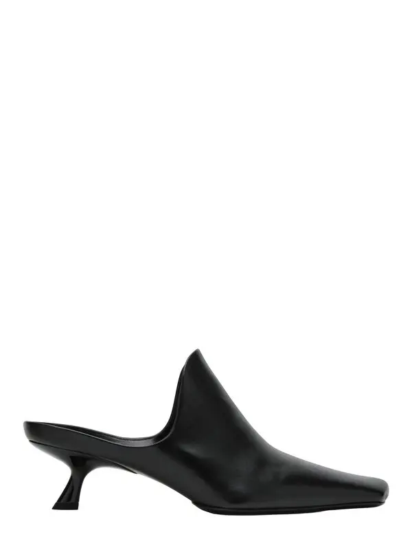 Loewe Emily Lambskin Leather Mules - Black
