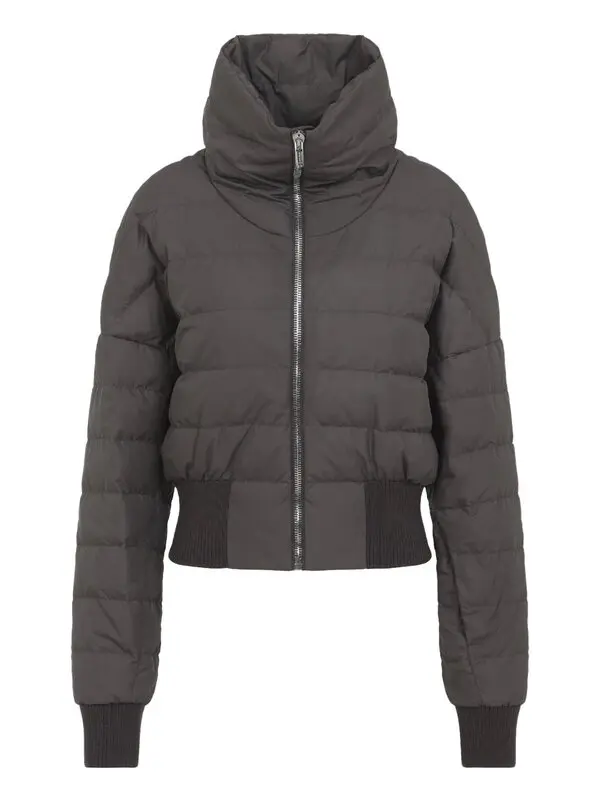 Moncler Cropped Down Jacket - Brown