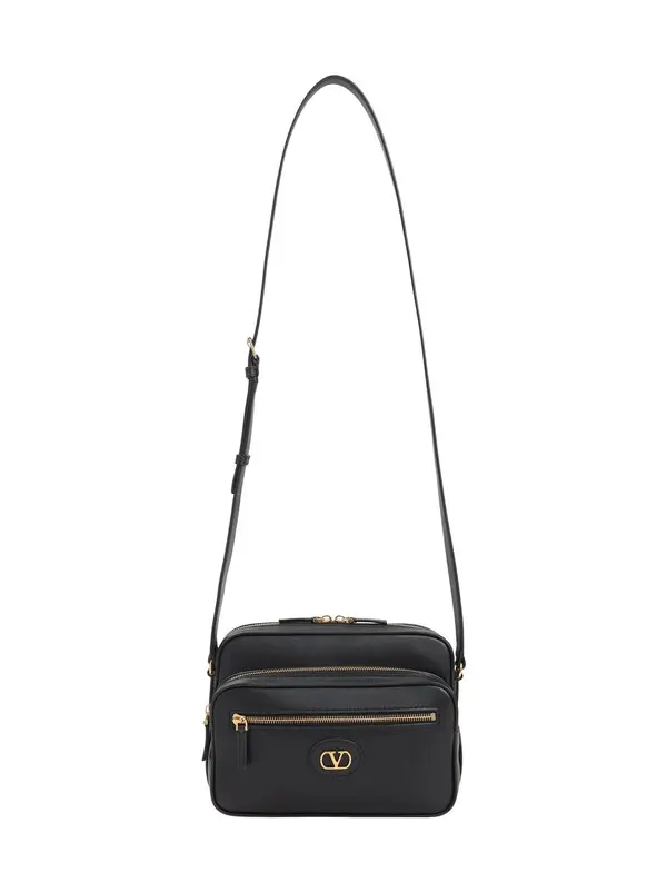 Valentino Garavani Leather Camera Case - Black