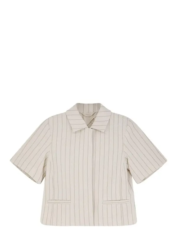 Max Mara Cotton Pinstripe Blazer - Multicolor