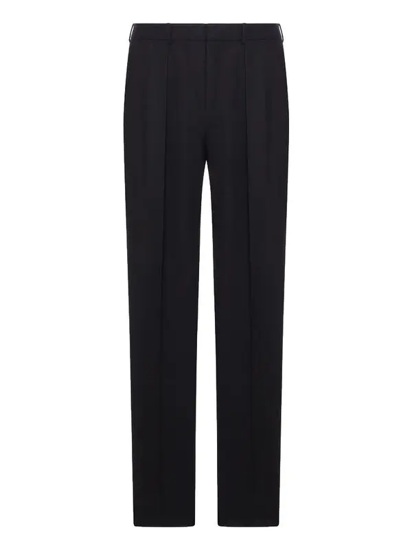 TOM FORD Tailored Twill Trousers With Double Pleat - Black