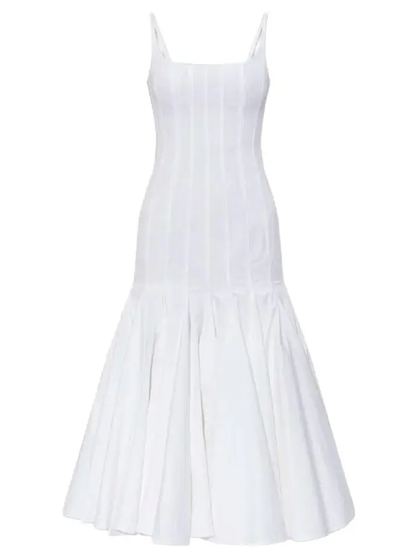 Jacquemus La Robe Agave Cotton Poplin Midi Dress - White