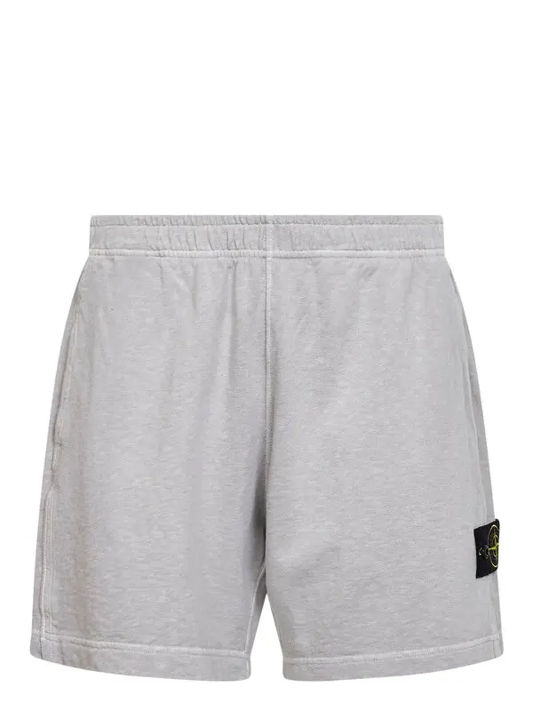 Stone Island Malfilé Cotton Fleece Jogger Shorts - Multicolor