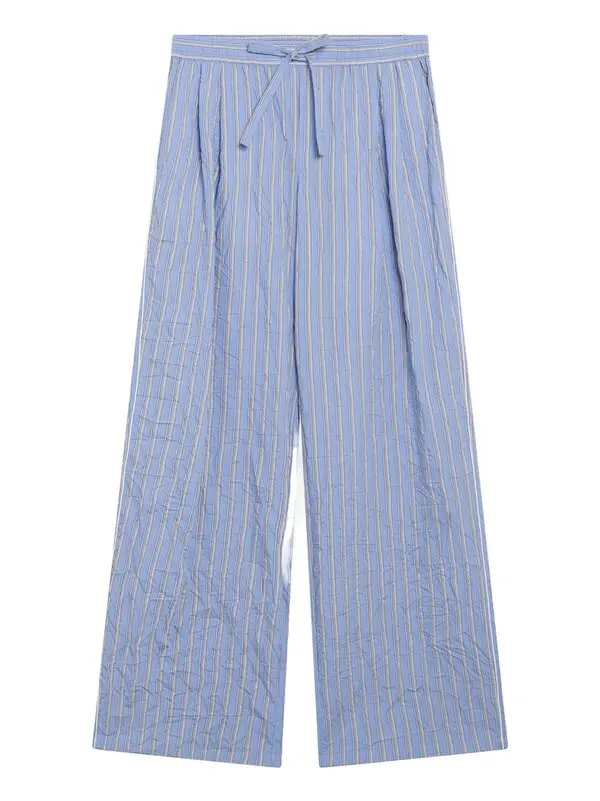 Dolce & Gabbana Vanity Trousers In Striped Viscose - Blue